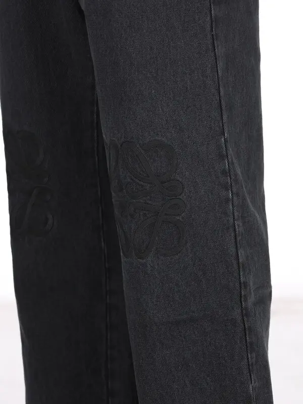 Loewe Embroidered Wide-leg Jeans