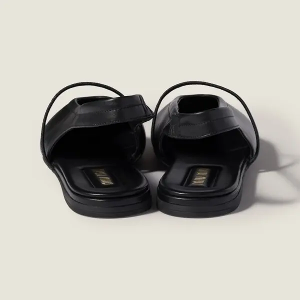 Miu Miu Leather Slingback Ballerinas
