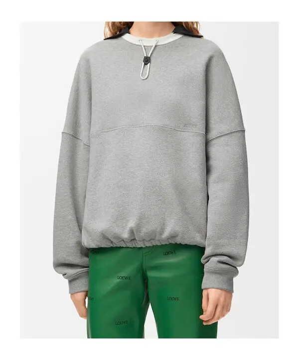 Loewe Medium-weight Fleece Sweatshirt With Embroidery - Grey