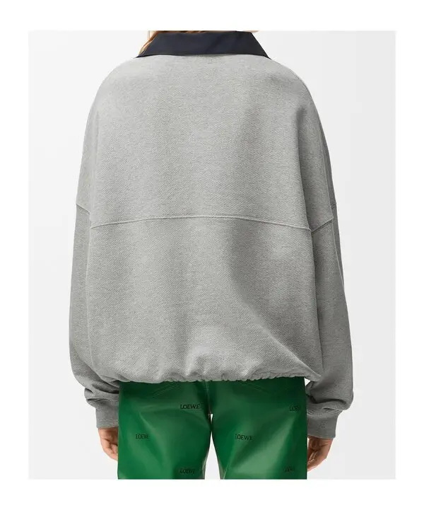 Loewe Medium-weight Fleece Sweatshirt With Embroidery - Grey