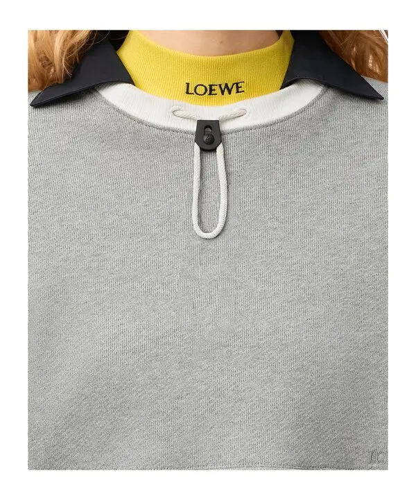 Loewe Medium-weight Fleece Sweatshirt With Embroidery - Grey