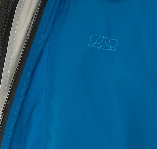 Loewe Logo Zip-up Hooded Jacket - Blue