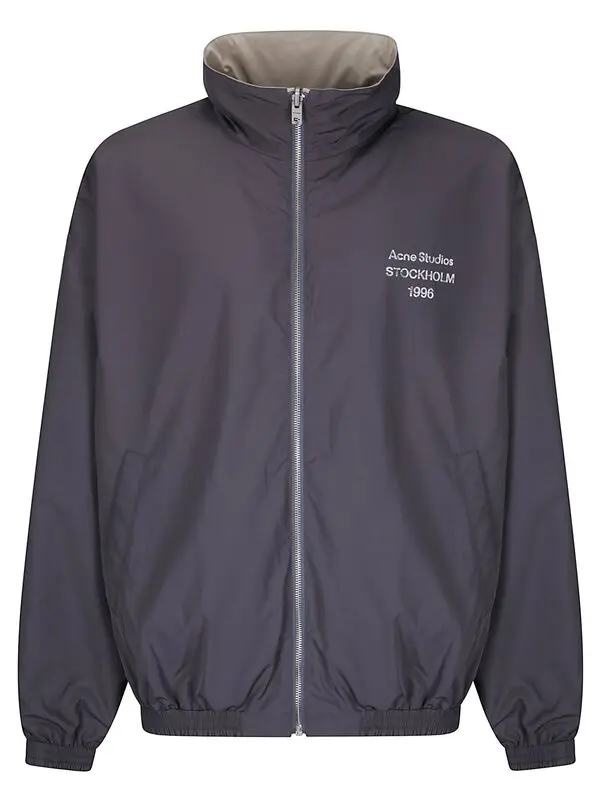 Acne Studios High Neck Zip-up Jacket - Khaki