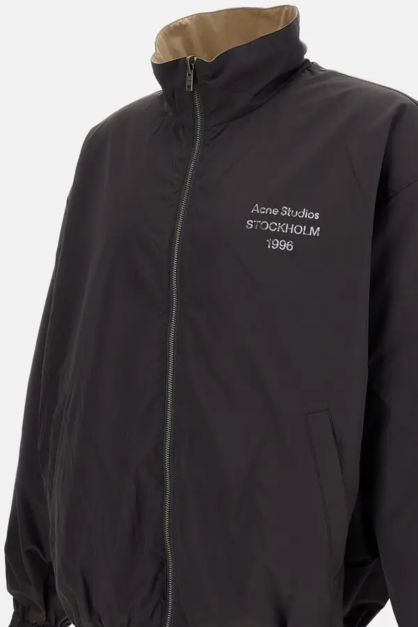 Acne Studios High Neck Zip-up Jacket - Khaki