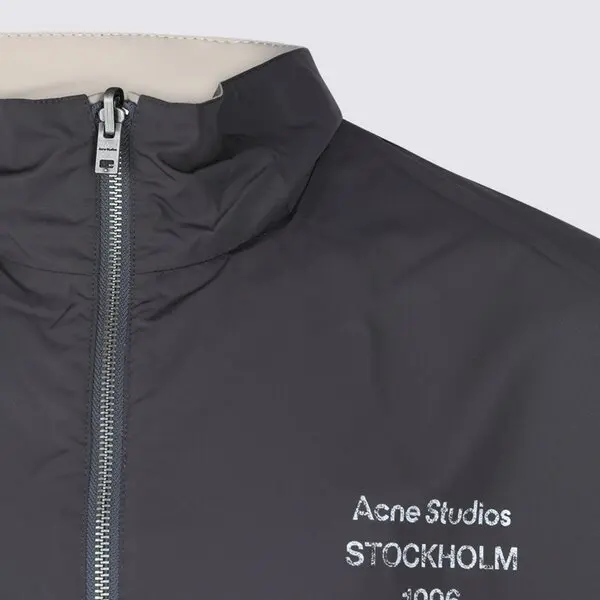 Acne Studios High Neck Zip-up Jacket - Khaki