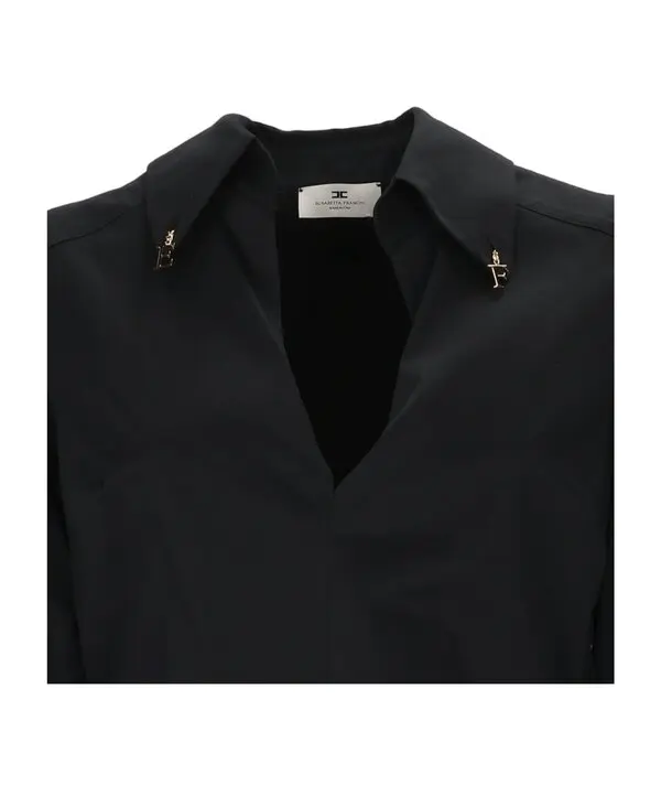 Elisabetta Franchi Stretch Shirt With Gold-tone Hardware