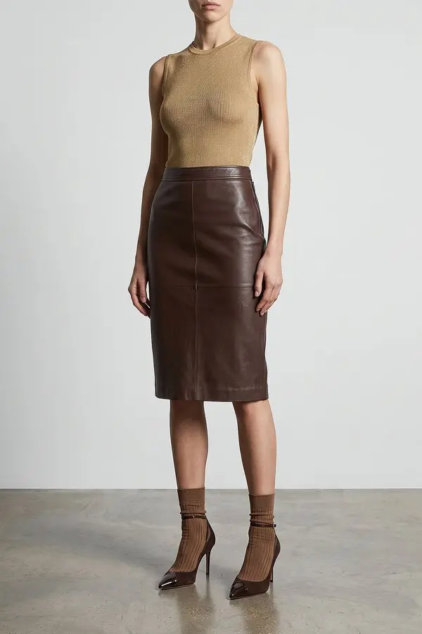 Max Mara Studio Sante Ribbed Knitted Top - Nude