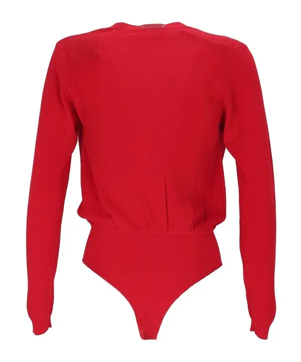 Elisabetta Franchi V-neck Ribbed Knit Bodysuit