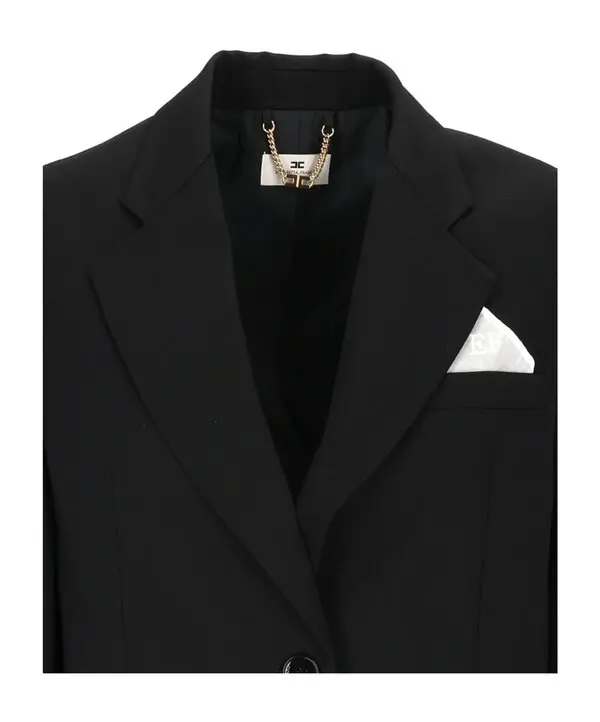 Elisabetta Franchi Jacket In Gabardine Fabric