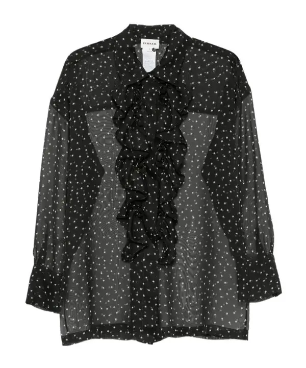P.a.r.o.s.h Star-print Ruffled Shirt