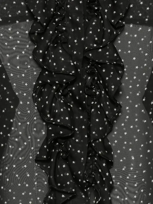 P.a.r.o.s.h Star-print Ruffled Shirt