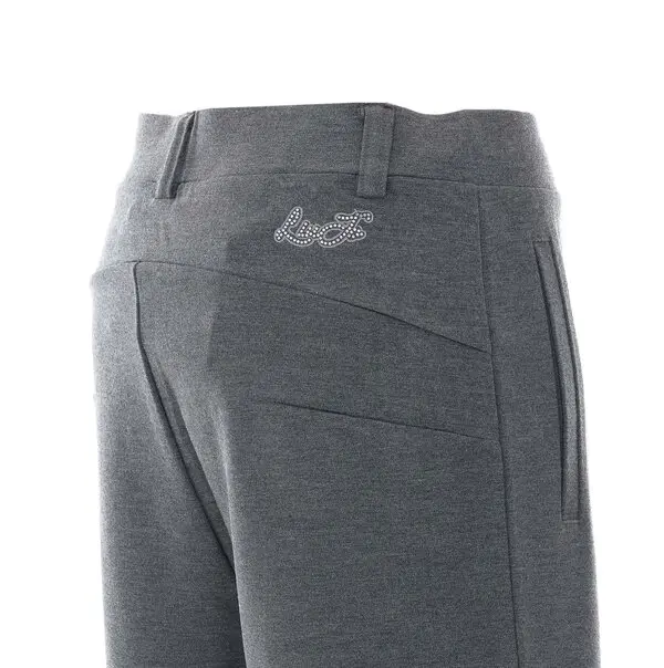Liu Jo Rhinestone Logo Wide-leg Pants