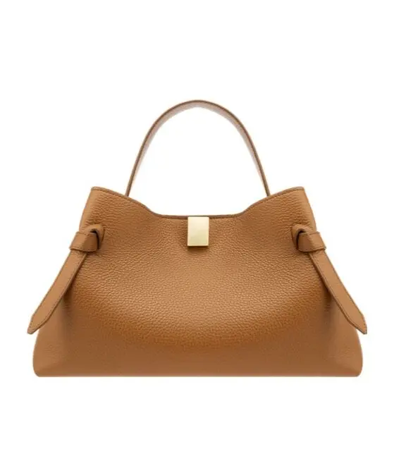 Yuzefi Gyoza Bag In Hazel Pebble Grained Leather - Brown