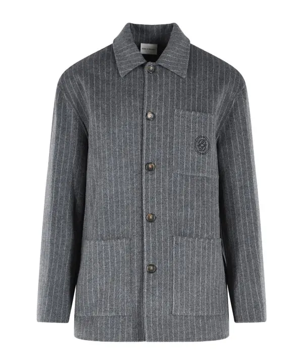 Drole De Monsieur Drôle De Pinstripe Overshirt