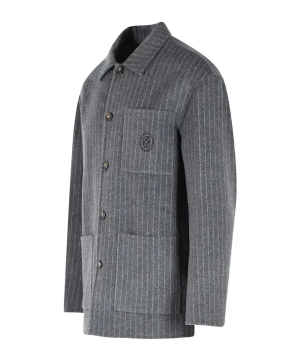 Drole De Monsieur Drôle De Pinstripe Overshirt