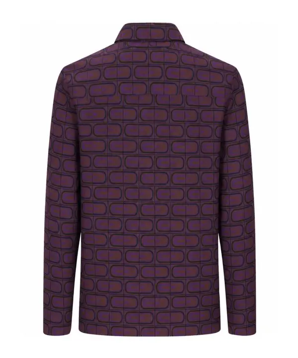 LAURA URBINATI Geometric-print Piping-detail Pajamas Top