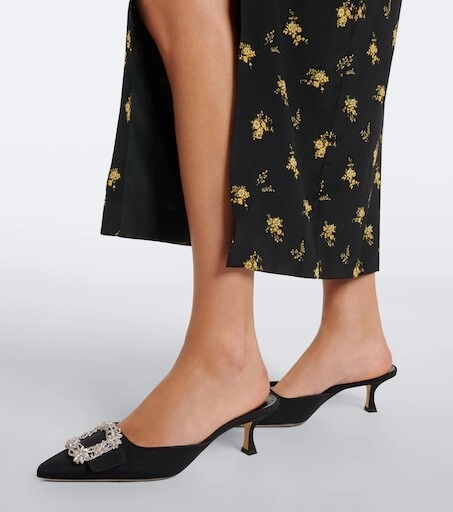 Alessandra Rich Floral Silk Gown With Bow Detail