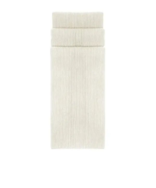 Malo Ribbed Knit Scarf - White