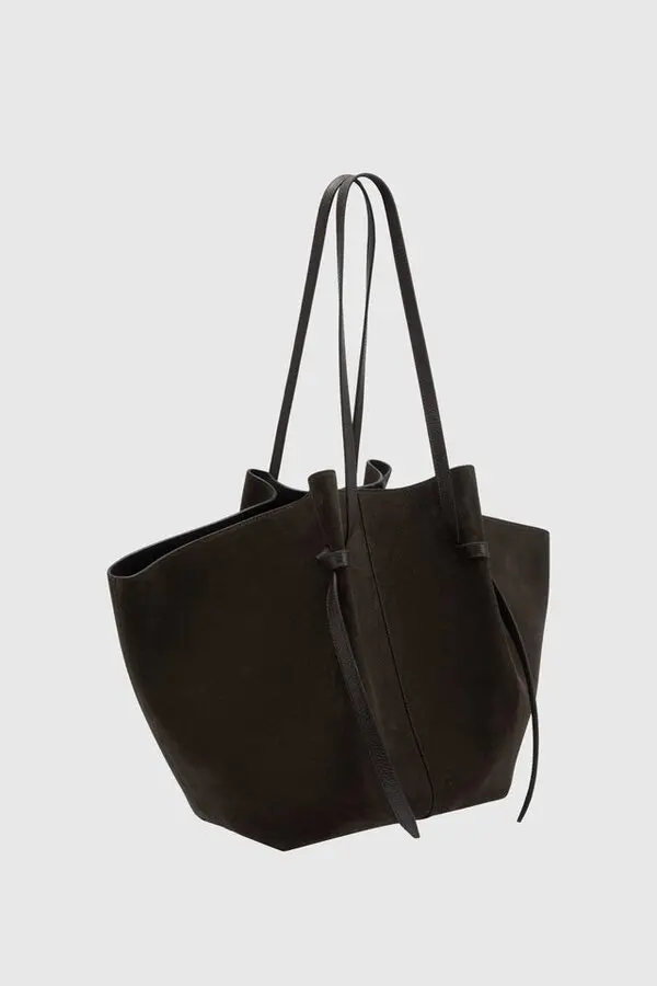 Yuzefi Mochi Suede Tote Bag - Black