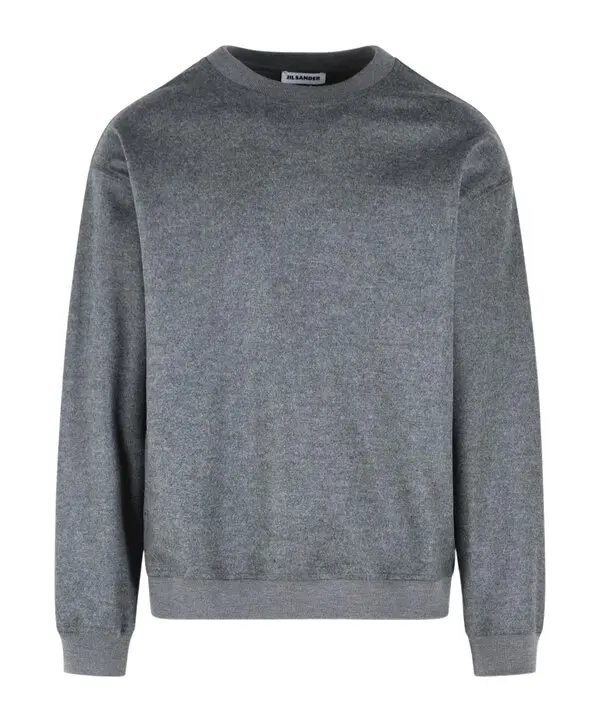 JIL SANDER Crew-neck Sweatshirt - Grey