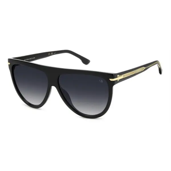 Victoria Beckham Square Frame Sunglasses With Gold Trim