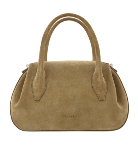 Yuzefi Mini Oyster Duffle Suede Handbag - Green
