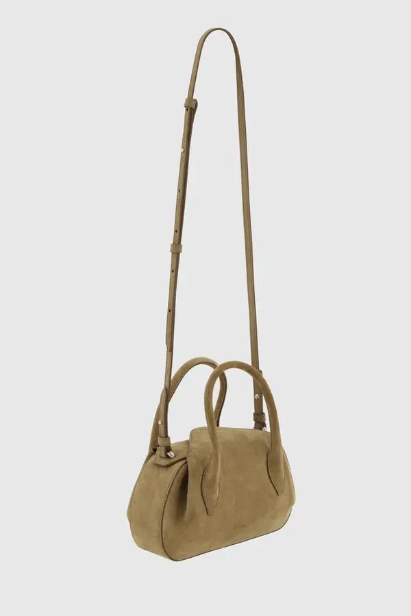 Yuzefi Mini Oyster Duffle Suede Handbag