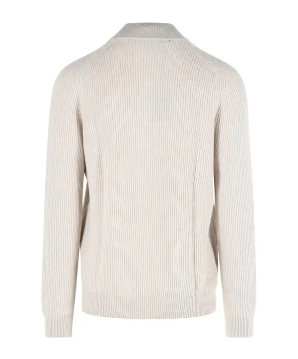 GRAN SASSO Stand-collar Zip-up Cardigan