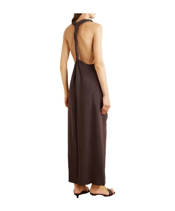 Proenza Schouler Satin Halter Maxi Dress