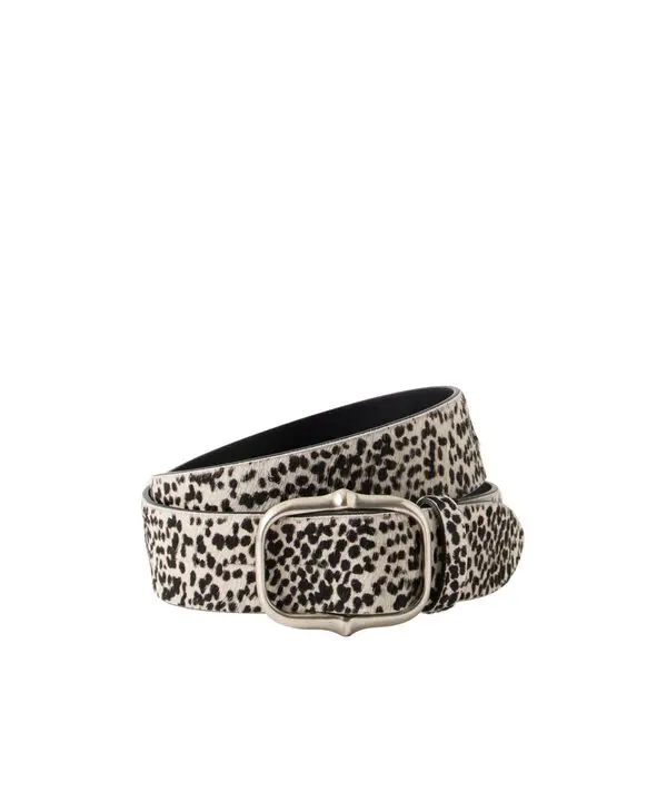Isabel Marant Étoile Calf Hair Belt With Silver Buckle - Black