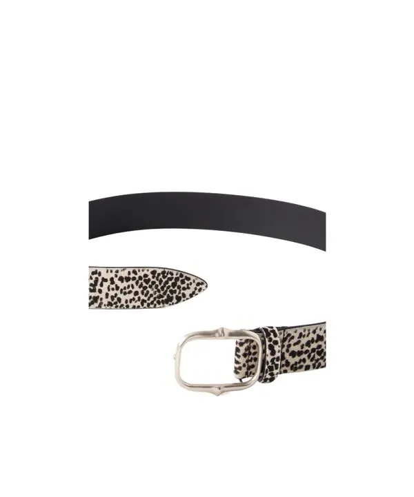 Isabel Marant Étoile Calf Hair Belt With Silver Buckle