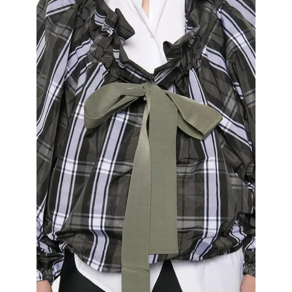 PATOU Lantern Sleeve Top With Bow Detail - Black