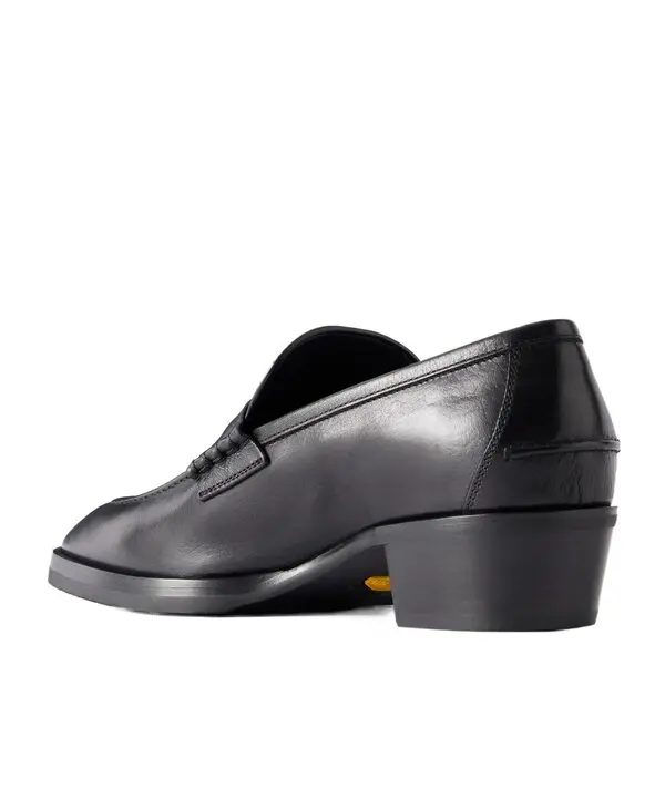 JIMMY CHOO Glossy Leather Loafers