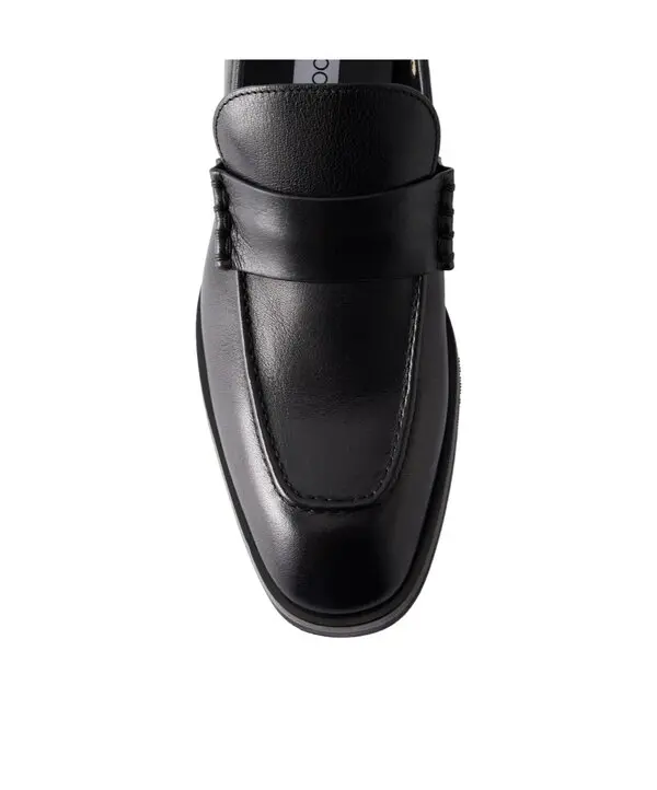 JIMMY CHOO Glossy Leather Loafers