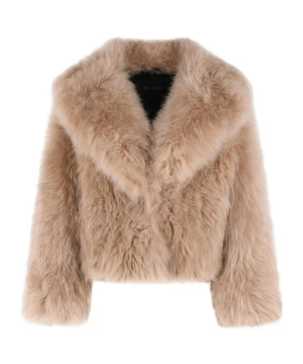 BLANCHA Cashmere And Fur Coat - Beige