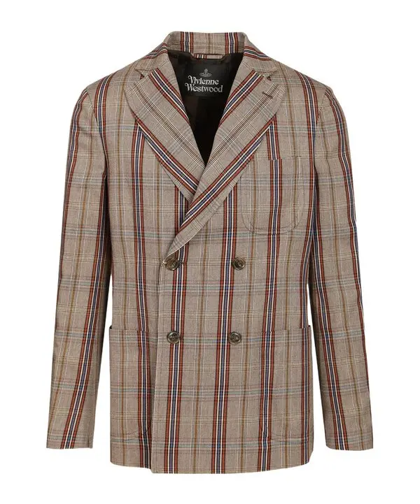 VIVIENNE WESTWOOD Db Cruise Checked Blazer - Beige