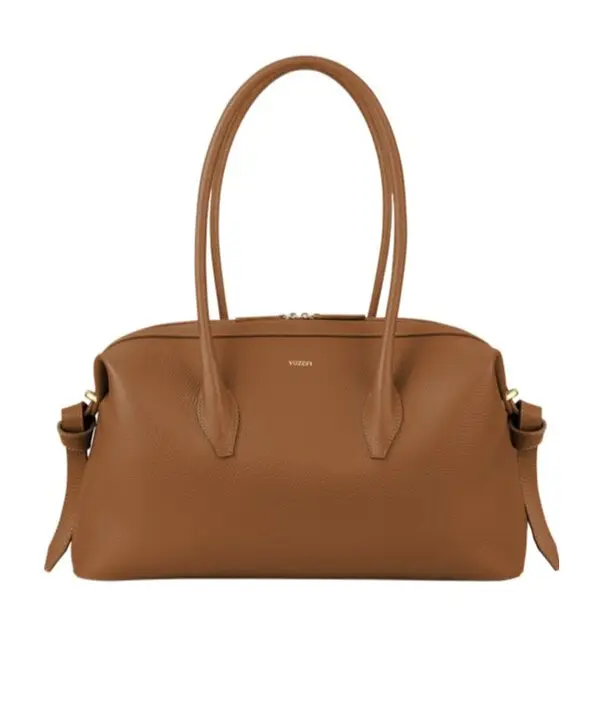 Yuzefi Brioche Duffle Hazel Pebble Grained Leather
