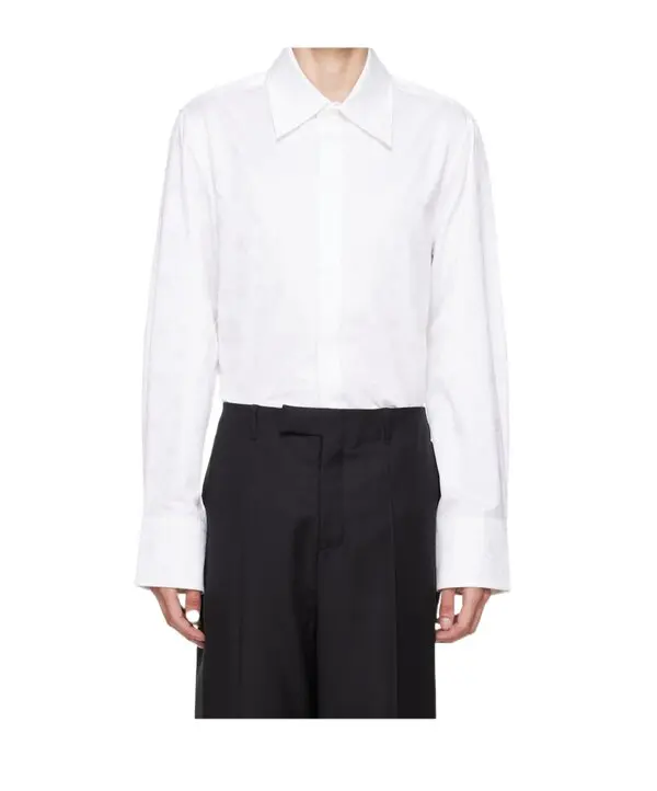 MARINE SERRE Logo-patch Cotton Shirt