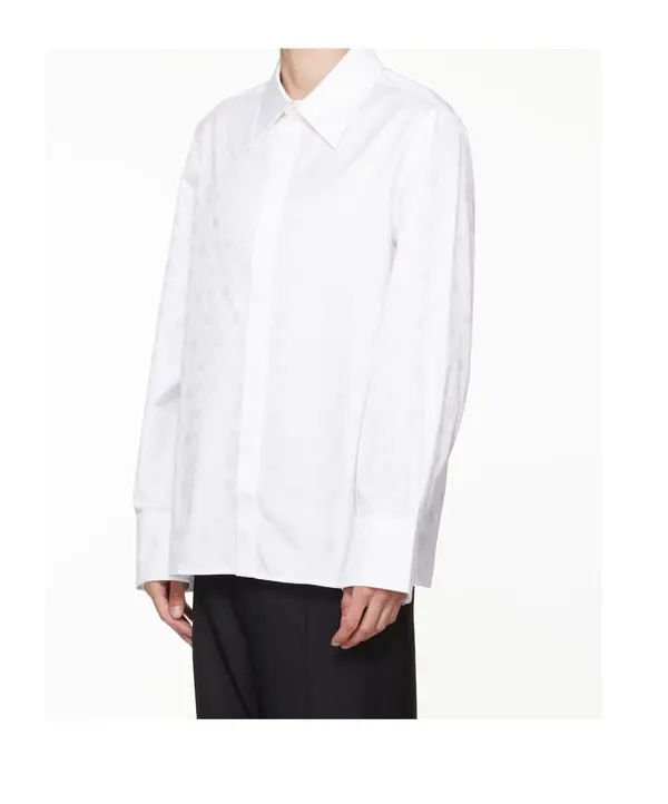 MARINE SERRE Logo-patch Cotton Shirt