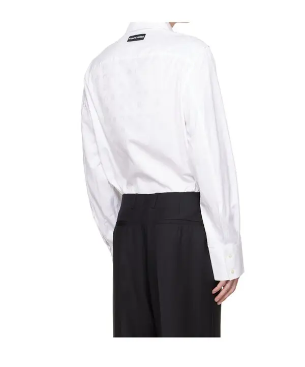 MARINE SERRE Logo-patch Cotton Shirt