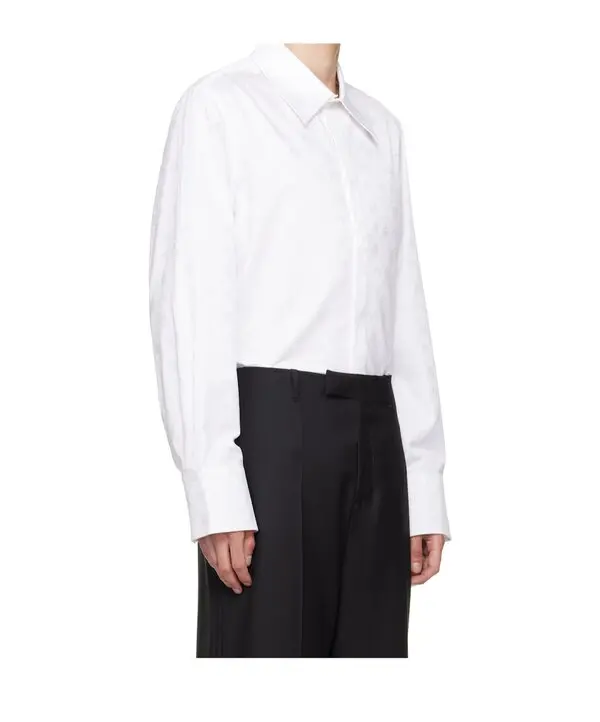 MARINE SERRE Logo-patch Cotton Shirt
