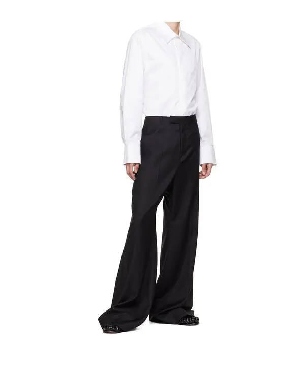 MARINE SERRE Logo-patch Cotton Shirt