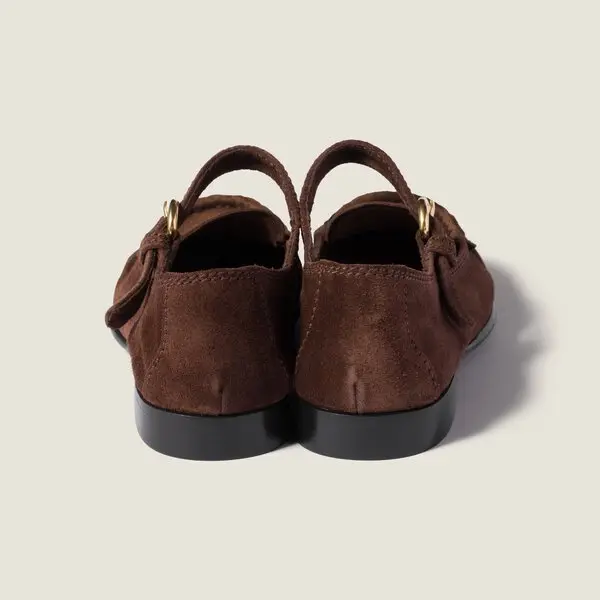 Miu Miu Suede Loafers With Buckle