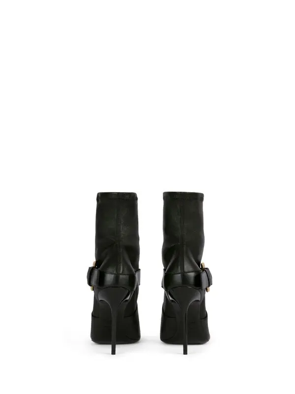 Balmain Anthem Stretch Leather Ankle Boots