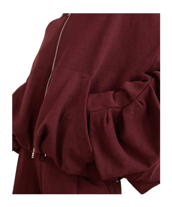 Dries Van Noten Cropped Hooded Jacket - Wine Red