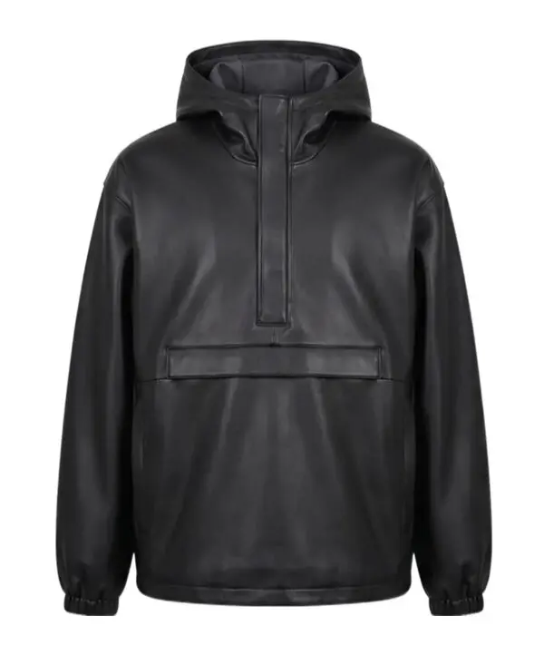 RÓHE Hooded Leather Jacket - Black