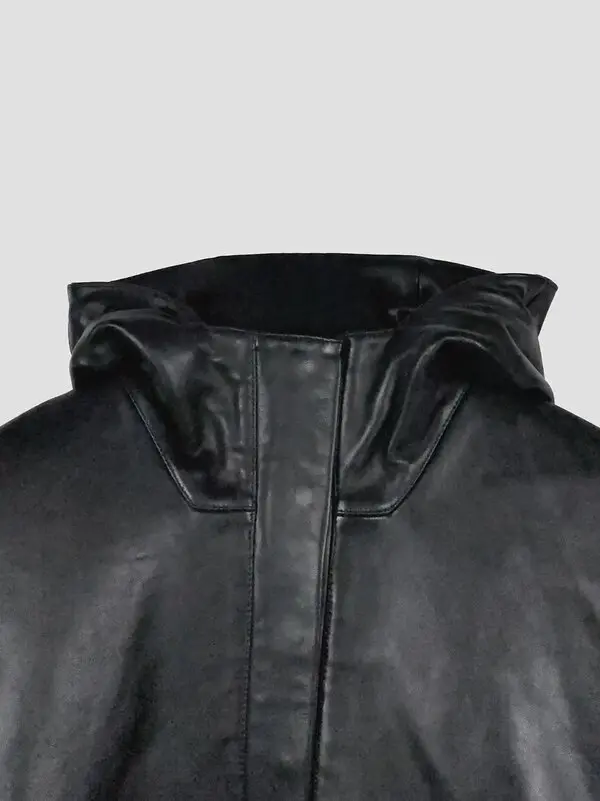 RÓHE Hooded Leather Jacket