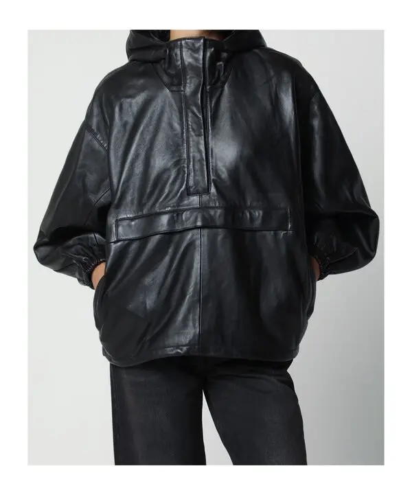 RÓHE Hooded Leather Jacket