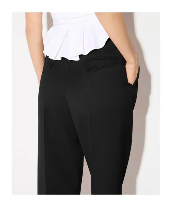 Elisabetta Franchi Trousers In Gabardine Fabric