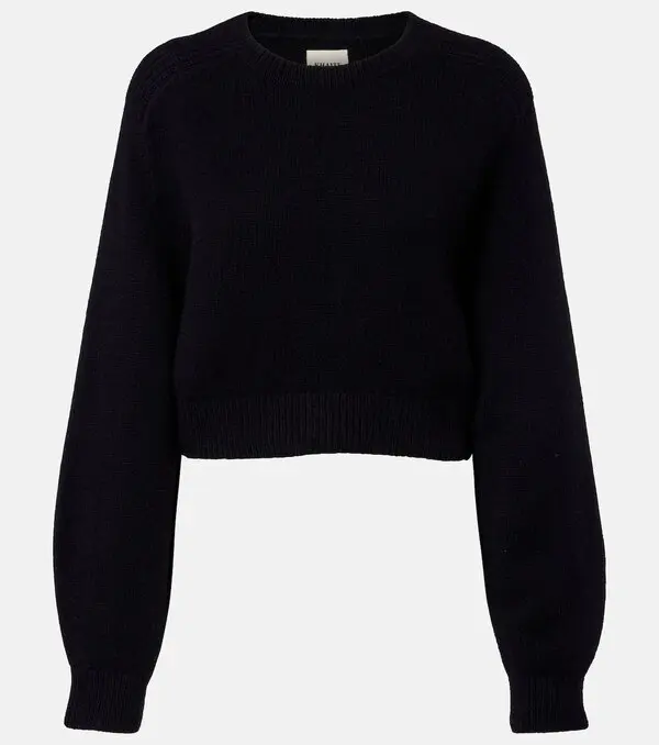 Khaite Masie Cropped Wool And Cashmere Sweater